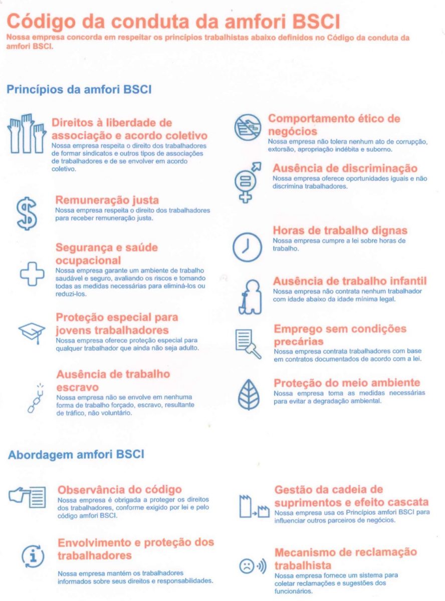 Código de conduta da amfori BSCI | #eusoubud